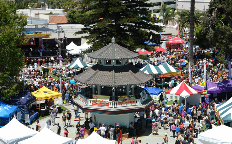 Pagoda Aerial - Oxnard Salsa Festival