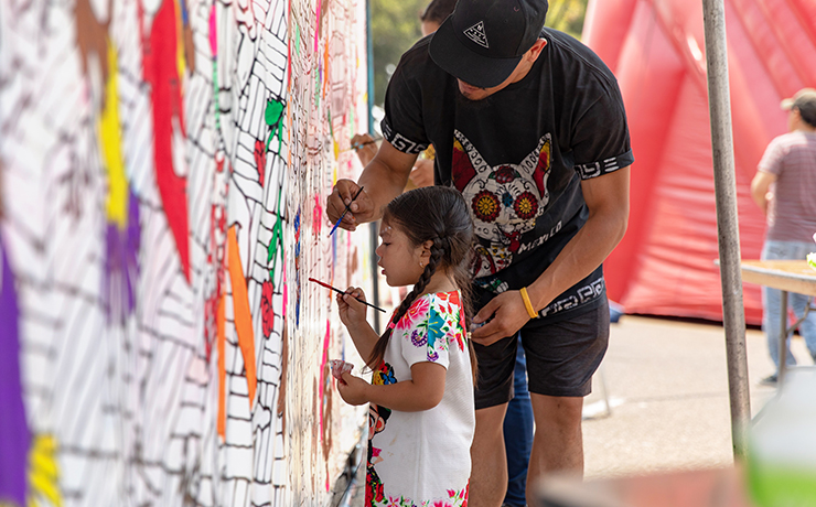 Oxnard Salsa Festival Kid Painting Mural - Oxnard Salsa Festival